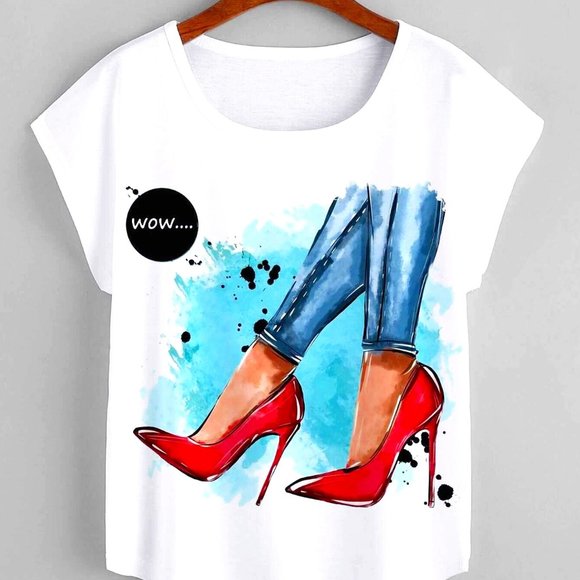 Tops | Unity Plus High Heels Shirt | Poshmark